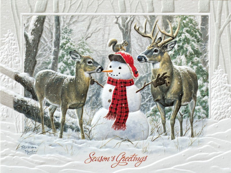 Snowman and Deer Greeting Cards – Flying Cloud Gifts